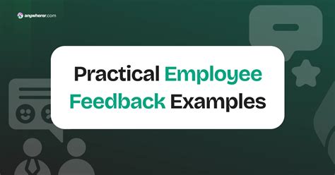 50 Practical Employee Feedback Examples