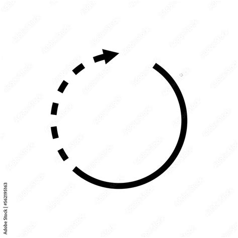 Simple Loading Icon With Dash Line Logo Concept Preloader Downloading And Upload Stock