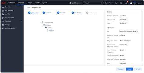 migrating vmware to h3c cas victor virtualization