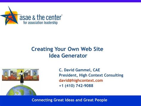 creating your own web site idea generator ppt