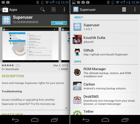 Koushs All New Superuser App Hits The Play Store Remains Open Source