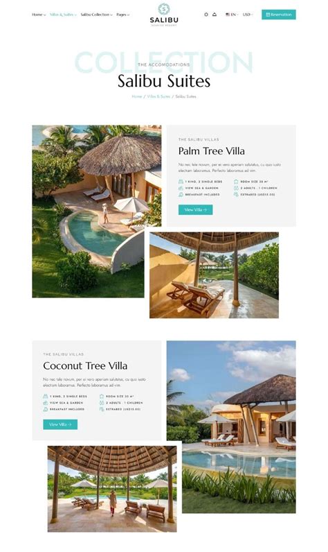 Salibu Resort And Hotel Bootstrap Html Template