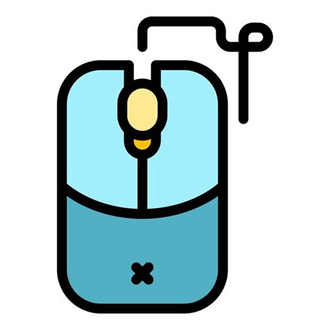 Premium Vector Cyber Mouse Icon Outline Vector Online Gamer Sport Game Color Flat