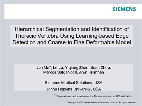Hierarchical Segmentation And Identification Of Thoracic Vertebra Using