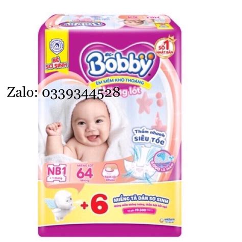 Tã Dán Bobby 3 Lõi Thần Kỳ Đủ Size Nb70 Nb 64 Nb108 S54 M46 L40