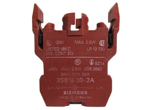 Siemens 3sb1400 2a Contact Block For Sale Online Ebay