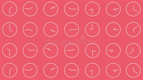 Red Color Multiple Moving Clocks Shows That Time Is Not Constant Time