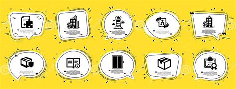 Industrial Icons Set Included Icon As Buildings Technical Algorithm