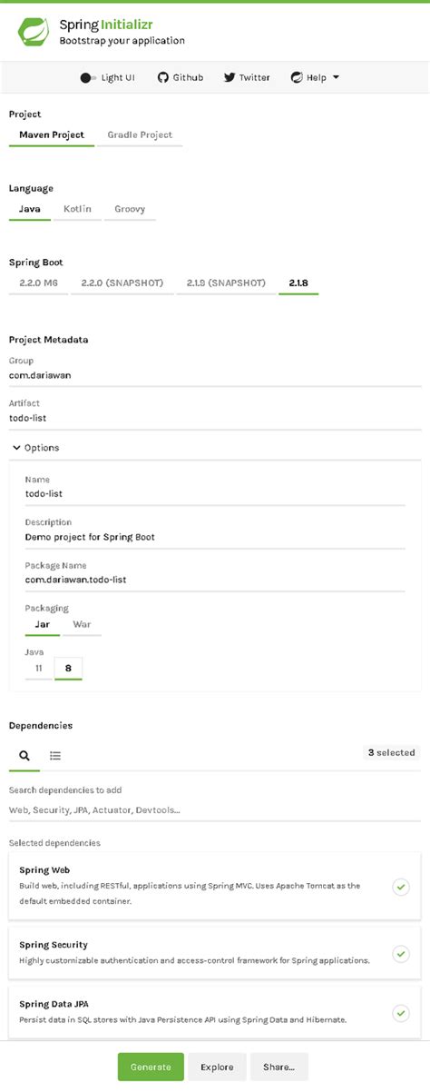 Spring Boot Quick Start Dariawan