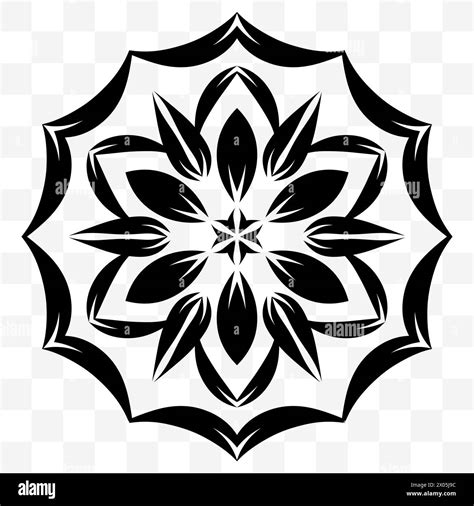 A Universal Circular Symmetrical Element For A Pattern Isolated Objects Original Floral