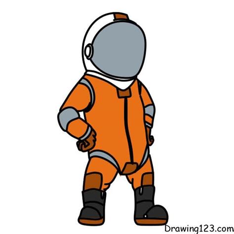 Drawing Astronaut Step 15