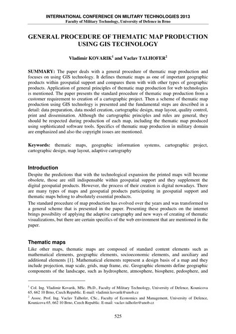 pdf general procedure of thematic map production using gis technology