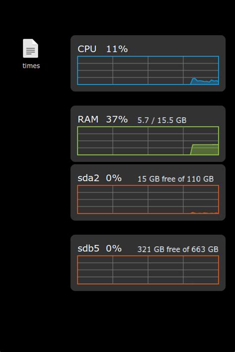 Desklets System Monitor Graph Cinnamon Spices