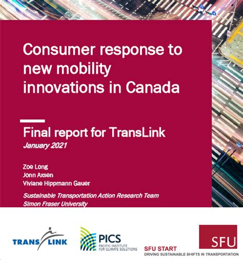New Mobility Survey Sustainable Transportation Action Research Team