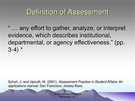 Ppt Assessment Basics Implementing And Sustaining A Comprehensive Outcomes Based Assessment