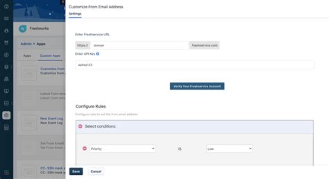 Freshservice Customize From Email Integration Freshworks Marketplace