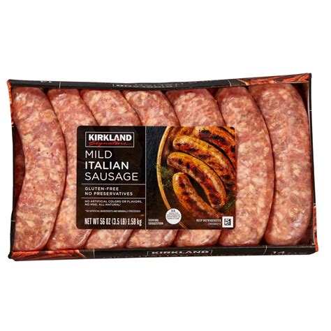 Kirkland Signature Mild Italian Sausage 35 Lbs Costco