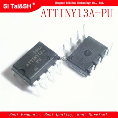 5pcslot Attiny13a Pu Mcu Avr 1k Flash 20mhz Dip8 Attiny13a 13 Attiny13