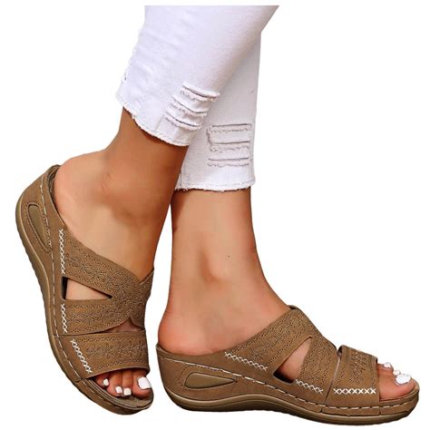 Dakaela Orthopedic Wedge Sandals For Women 2025 Dressy Summer Flip