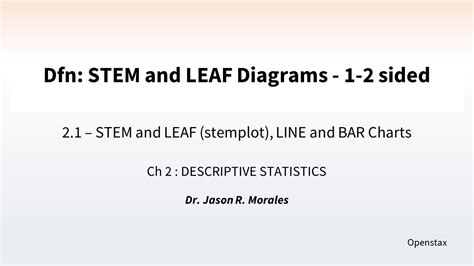 Is 21 Stem Line Bar Graphs Dfn Stem And Leaf Diagrams 1 2 Sided Youtube
