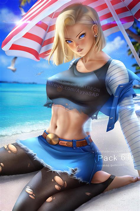 android 18 dragon ball by ayyasap on deviantart