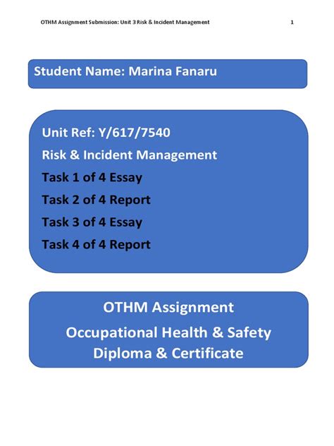unit 3 assignment template pdf risk occupational safety and health