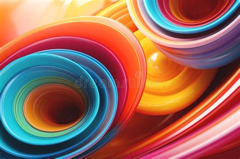 abstract motion background with colorful transformed circles surreal