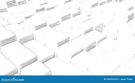 Abstract White Cube Background Stock Illustration Illustration Of