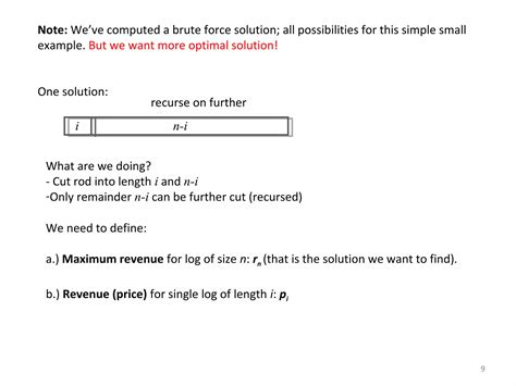 Dynamic Programming Rod Cutting Class Ppt