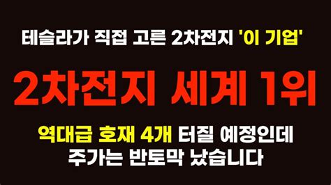 주식 테슬라가 직접 고른 2차전지 이 기업 역대급 호재 4개 터질 예정인데 주가는 반토막 났습니다 2차전지관련주 에코프로비엠 포스코홀딩스 9월주식전망