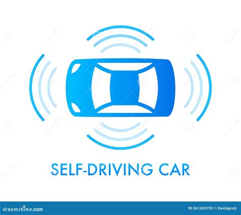 Autonomous Self Driving Car Driverless Car Vector Stock Illustration Stock Vector