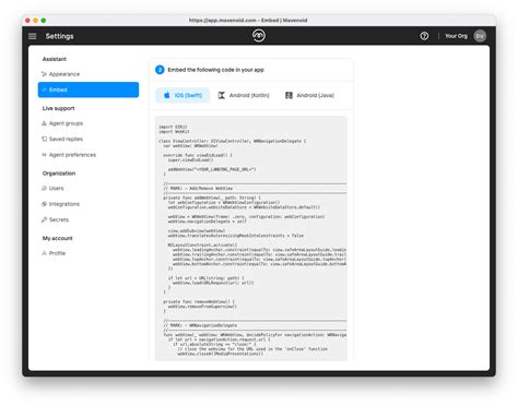 Add The Assistant To Your Mobile App Administrators Analysts Support Hub