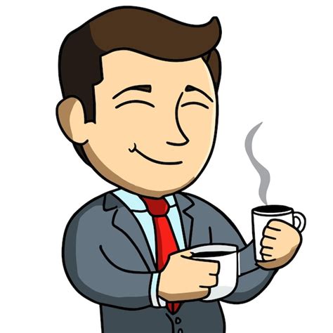 Premium Vector Coffee Break Chic Cute Cartoon Coffee Drinker Scene