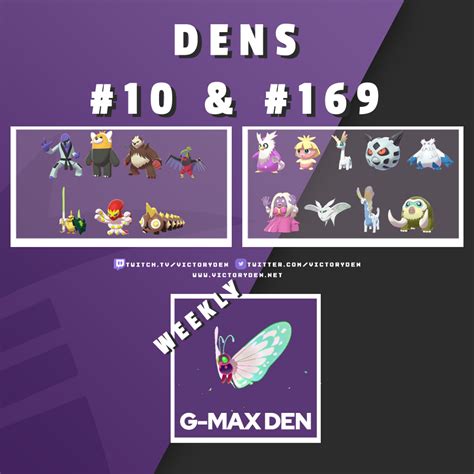 Autohosting Dens 10 And 169 [☆ Shiny] Butterfree Gmax On Victory Den → Details In Comments