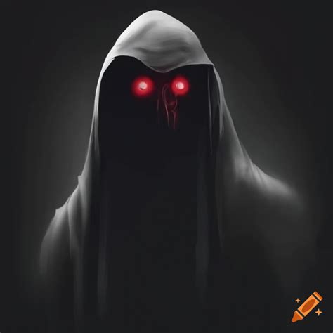 Black Cloaked Figure With Red Eyes