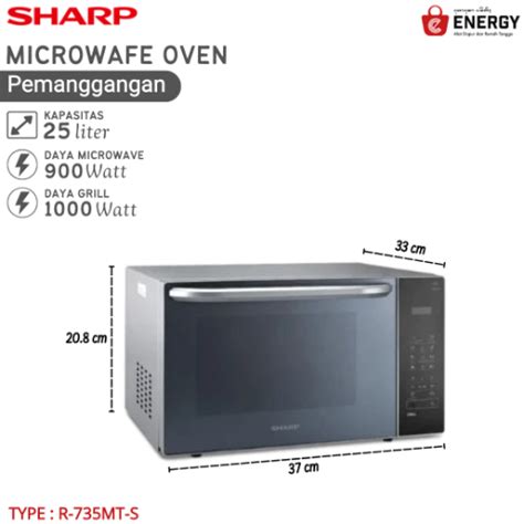 Sharp Microwave Oven R 735mt S Energy Bali