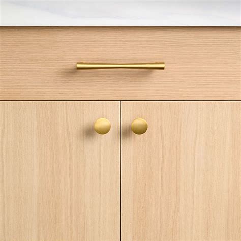 Tapered 4 Brushed Brass Cabinet Drawer Bar Pull Reviews Crate And Barrel