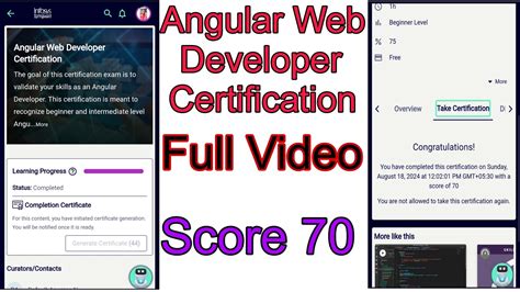 angular web developer certification assessment infosys springboard