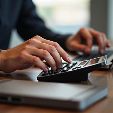 Hand Typing Calculator Stable Diffusion Online