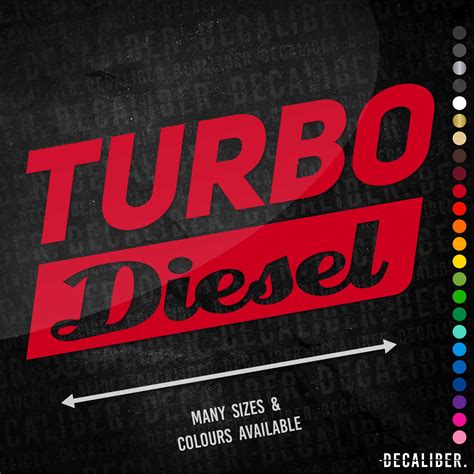 Turbo Diesel Tall Sticker Decaliber