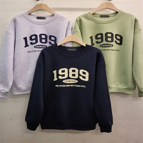 3컬러 기모1989맨투맨 숫자맨투맨 여성기모맨투맨 여자기모맨투맨 10대여성기모맨투맨 20대여성기모맨투맨 데일리 중고등학생 학생기모맨투맨 맨투맨티셔츠 겨울맨투맨 30대여성기모티