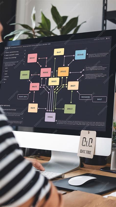 Programming And Designing Software Architecture With Node Tree Premium Ai Generated Image
