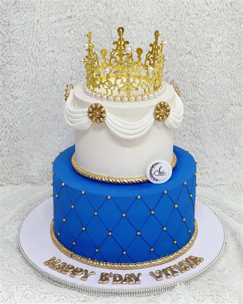 Royal Blue Birthday Cake