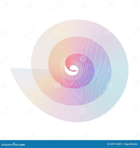 Abstract Fibonacci Golden Spiral Background Golden Ratio Cartoon Vector