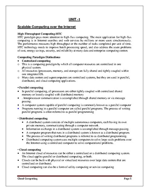Scalable Computing Over The Internet UNIT Scalable Computing Over The Internet High