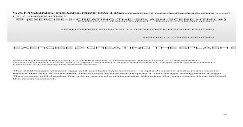 Pdf Exercise 2 Creating The Splash Scenehtml Dokumentips