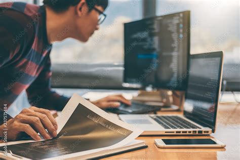 Professional Development Programmer Working In Programming Website A Software And Coding