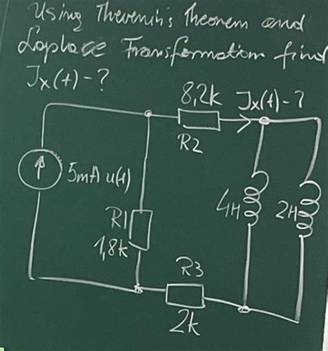 Solved Using Thevenins Theorem And Laplace Transformation