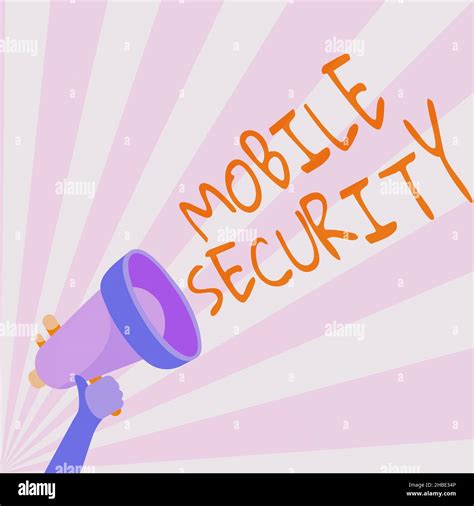 Text Caption Presenting Mobile Security Business Idea Protection Of