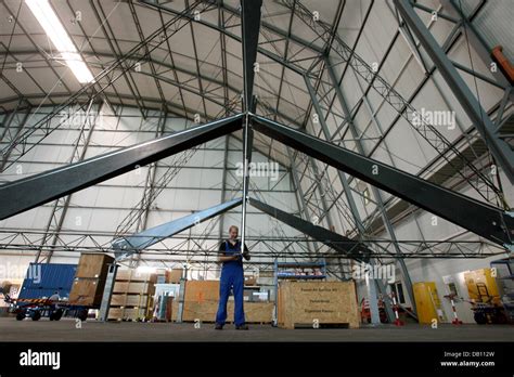 An Employee Of Zeppelin Luftschifftechnik Ltd ZLT Works On The Inner Hull For The Th